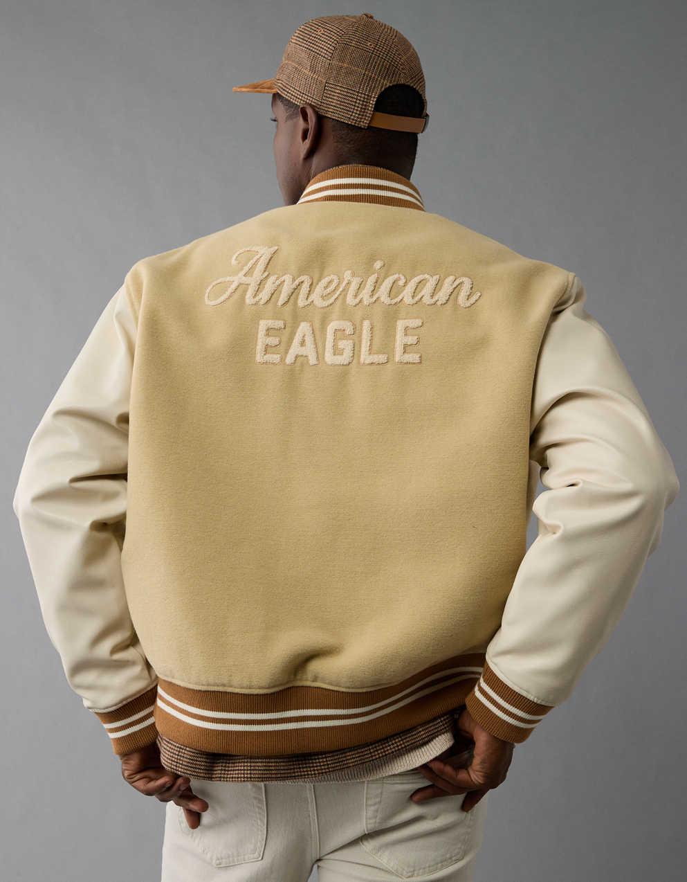 AE Varsity Bomber Jacket | American Eagle UK | Men's & Women's Jeans ...