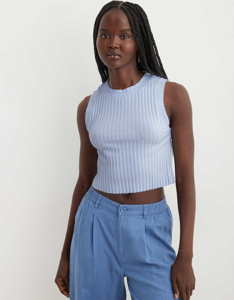 Aerie High Neck Ribbed Tank Top | Men’s & Women’s Jeans, Clothing ...