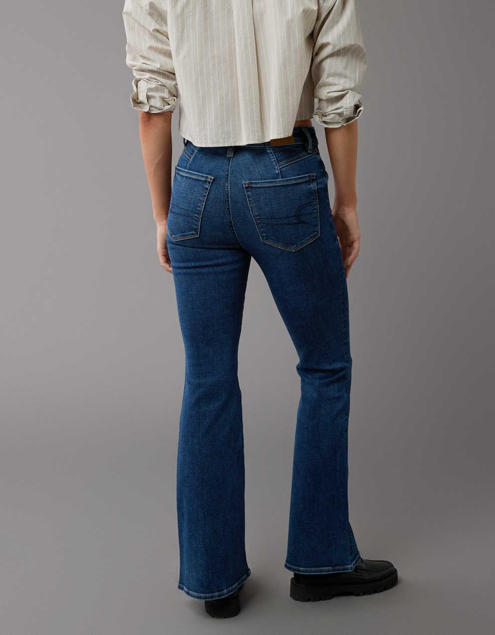 High rise flare jeans store