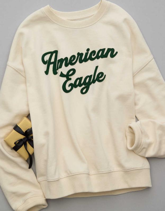 AE Logo Graphic Relaxed Crew Neck Sweatshirt | American Eagle UK | Men ...