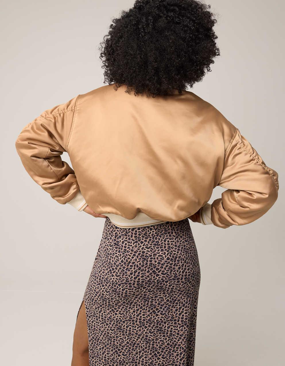 OFFLINE By Aerie Cropped Satin Bomber Jacket | American Eagle UK | Men ...