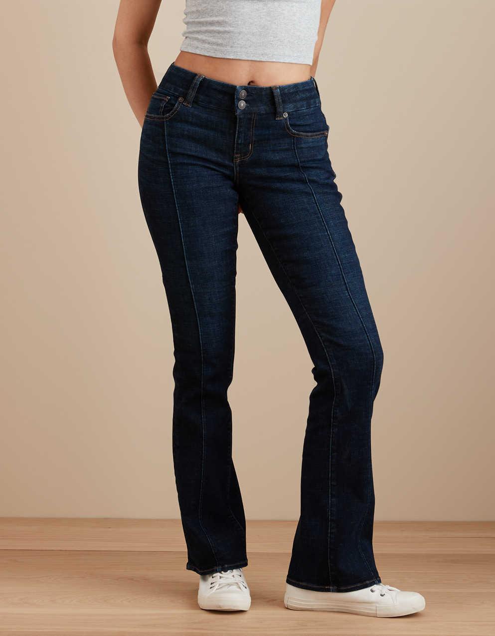 AE Next Level Curvy Low-Rise Kick Bootcut Jean | American Eagle UK ...