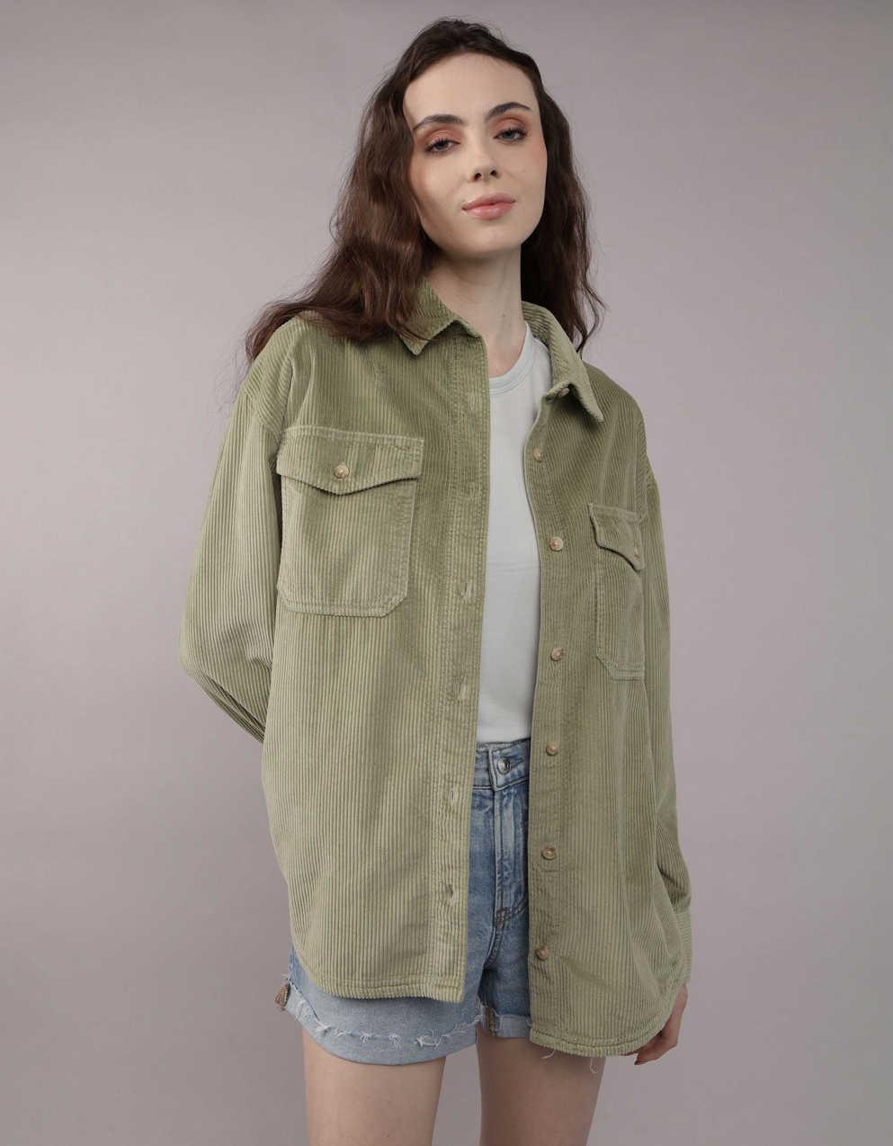 AE Oversized Corduroy Shacket | American Eagle UK | Men's & Women's ...