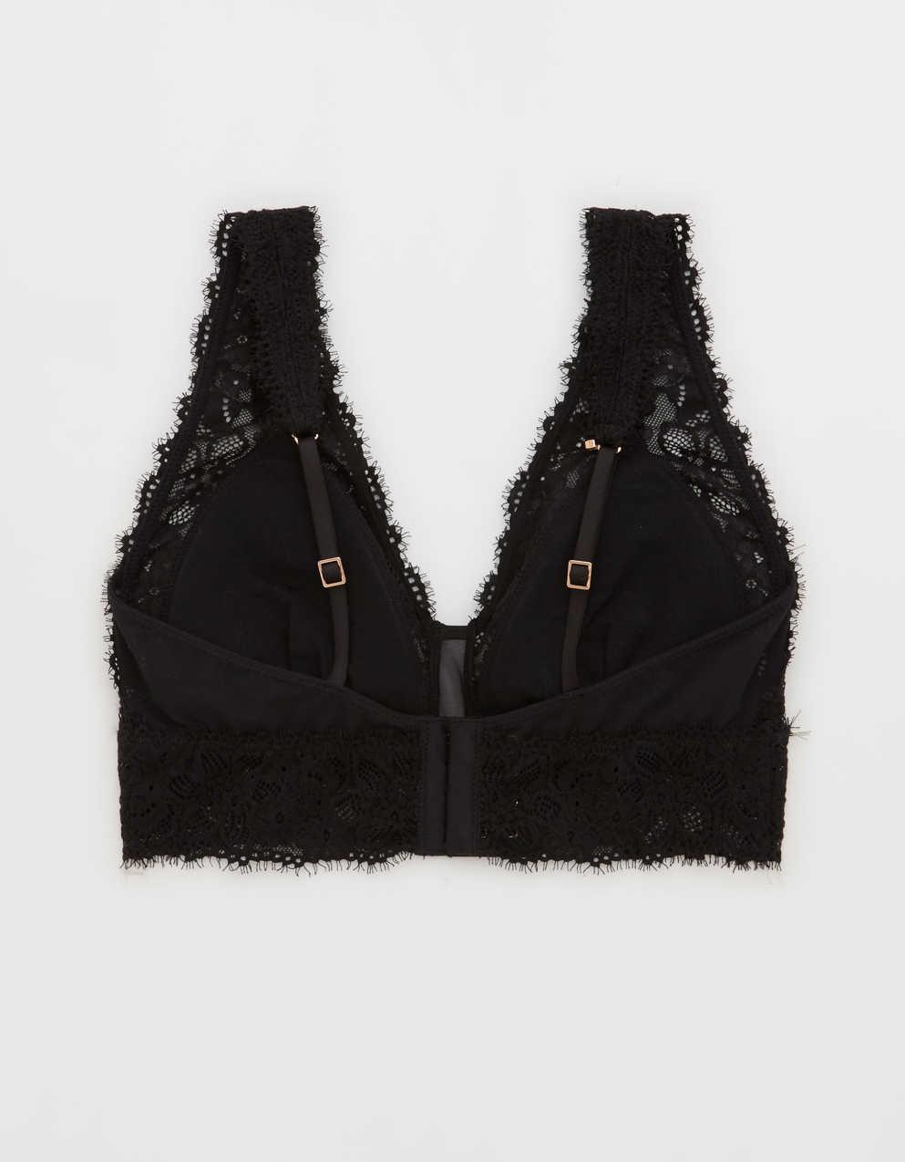 Show Off Eyelash Lace Padded Plunge Bralette Mens And Womens Jeans Clothing And Accessories