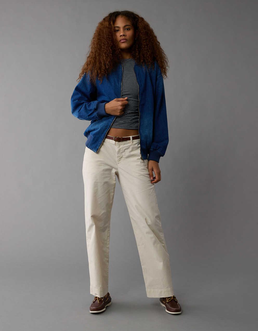 AE Oversized Denim Bomber Jacket | American Eagle UK | Men's & Women's ...
