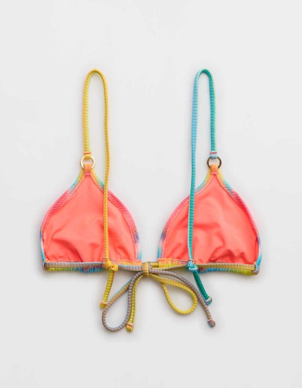 Aerie Shine Rib String Triangle Bikini Top | American Eagle Europe ...