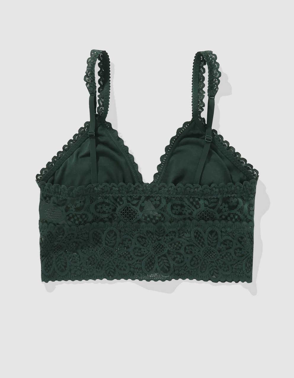 Show Off Coquette Lace Padded Bralette | American Eagle UK | Black ...