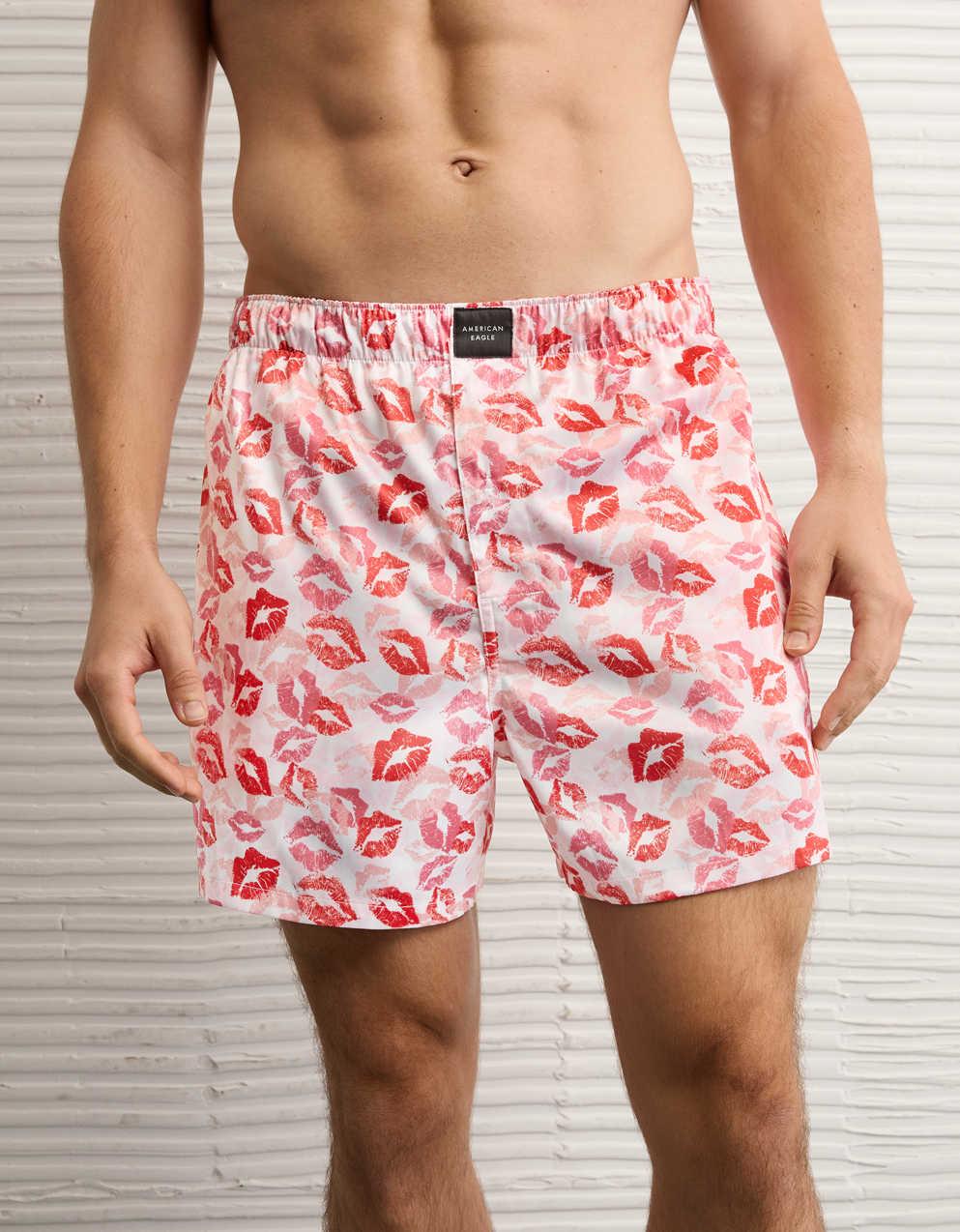 Boxer à poches en satin AEO Hommes Saint-Valentin | American Eagle ...