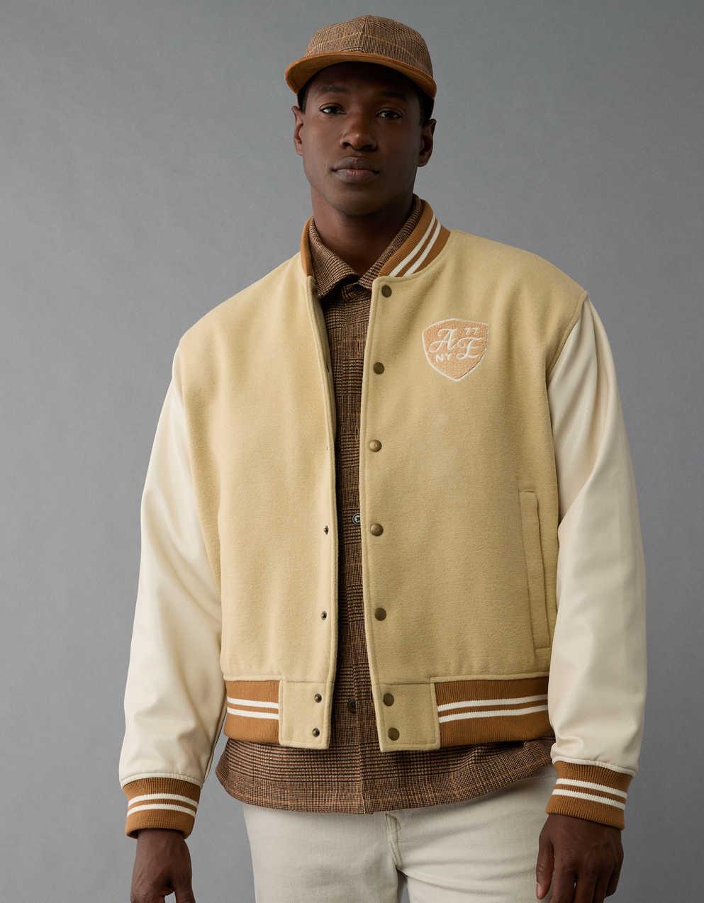 AE Varsity Bomber Jacket | American Eagle UK | Men's & Women's Jeans ...