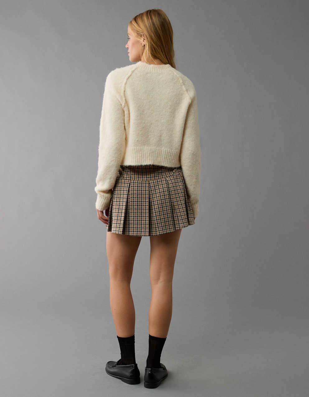 AE Cropped Crew Neck Bow Sweater | American Eagle UK | Men's & Women's ...