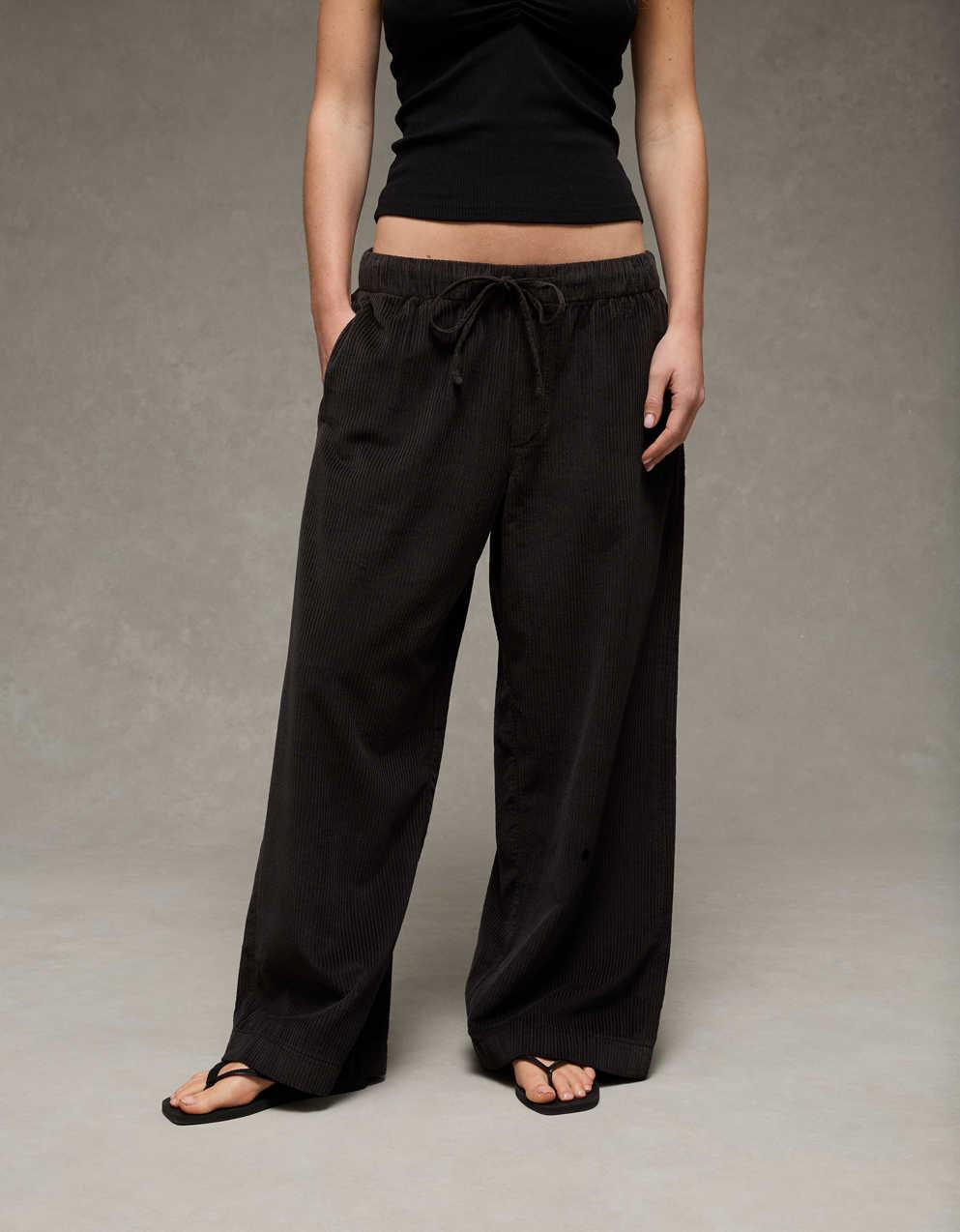 AE Stretch Corduroy Low-Rise Baggy Wide-Leg Pant | American Eagle ...