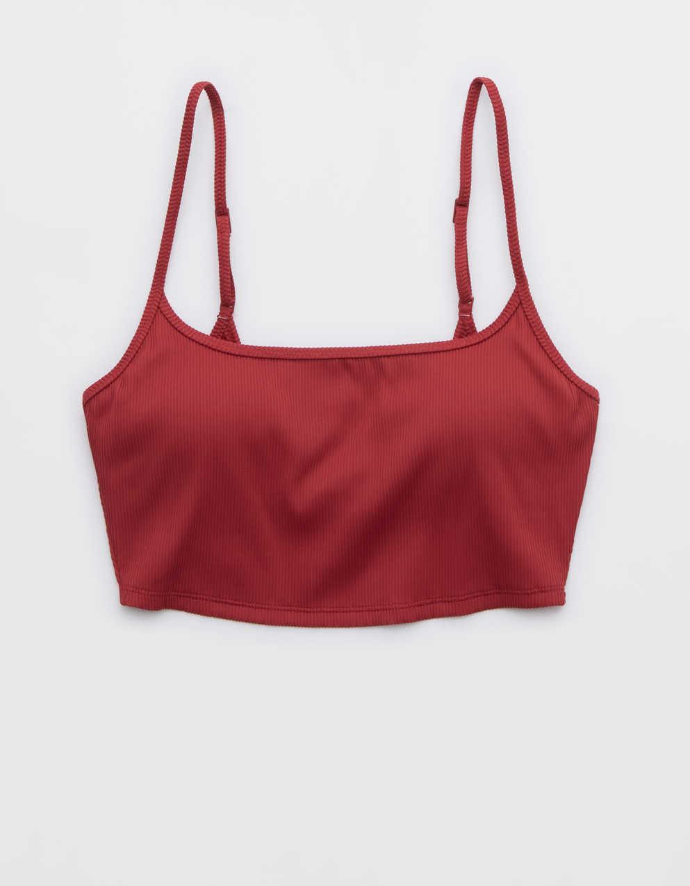 Aerie Ribbed Scoop Longline Bikini Top | American Eagle UK | Men's ...