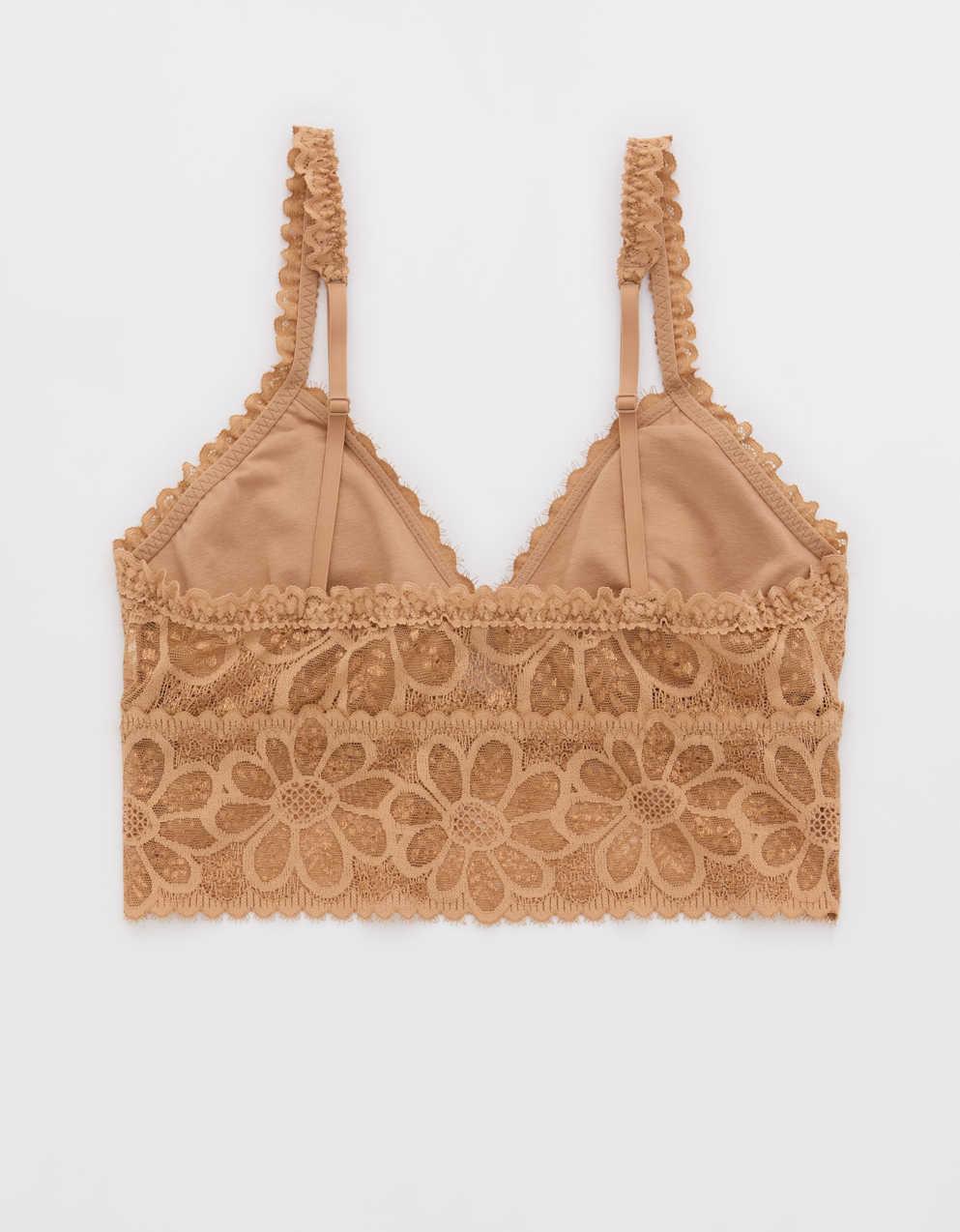 Show Off Coquette Lace Padded Bralette | American Eagle UK | Black ...