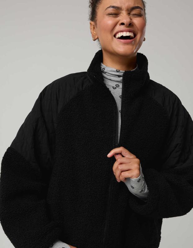 OFFLINE By Aerie Fluff Love Full Zip Jacket | American Eagle Ireland ...
