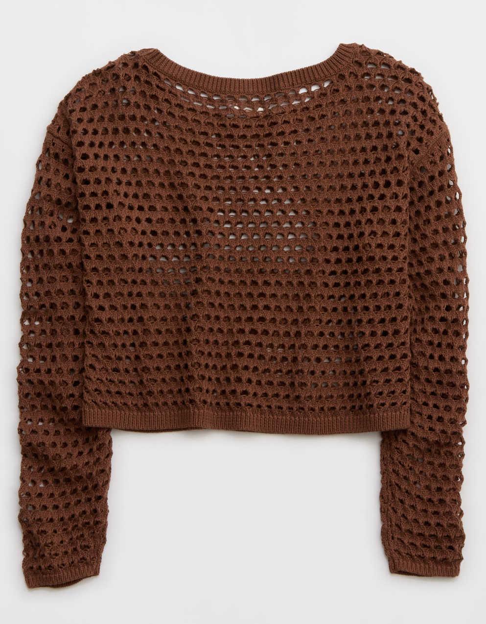 Aerie Crochet Vacay Sweater | American Eagle UK | Men's & Women's Jeans ...
