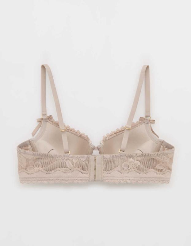 Show Off Feeling Femme Lace Plunge Push Up Bra | American Eagle UK ...