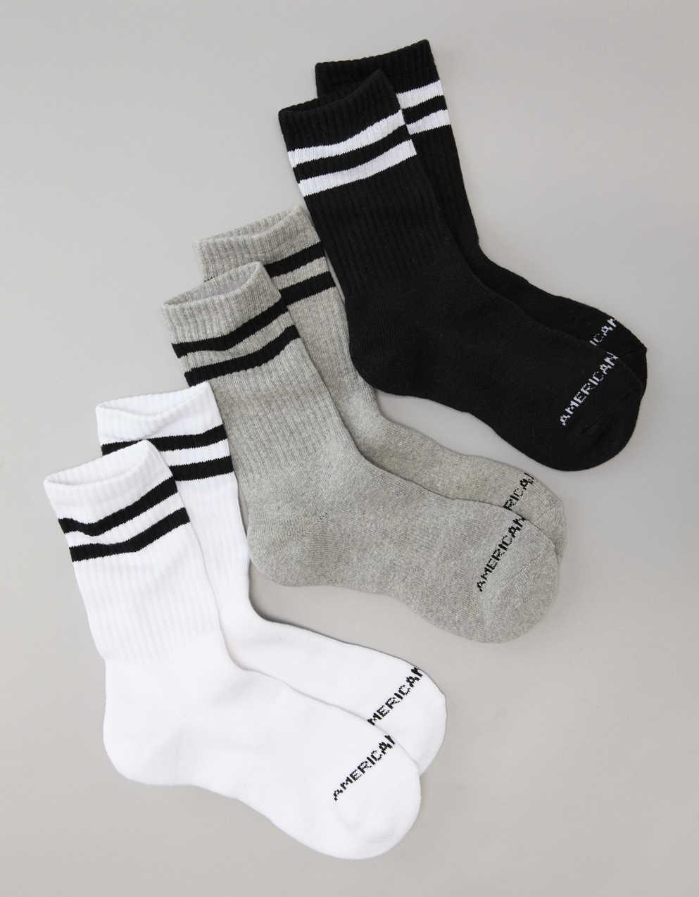 Striped crew socks store