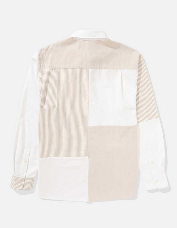 AE Oversized Oxford Colorblock Button-Up Shirt | American Eagle UK ...