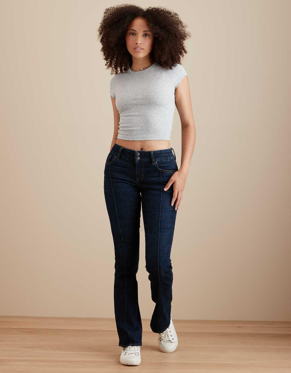 AE Next Level Curvy Low-Rise Kick Bootcut Jean | American Eagle UK ...