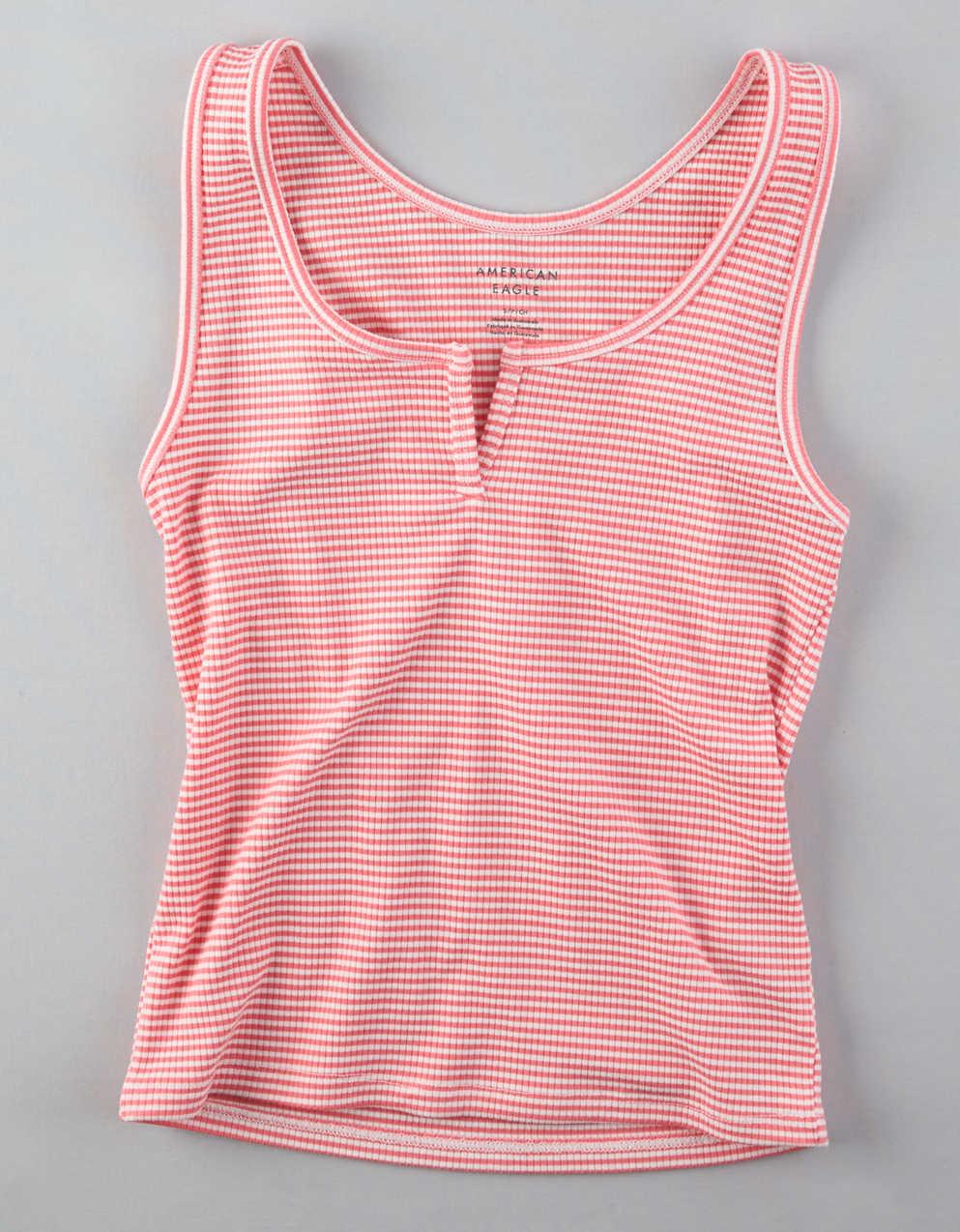 Ae Cropped Notch Neck Tank Top Mens And Womens Jeans Clothing And Accessories American Eagle