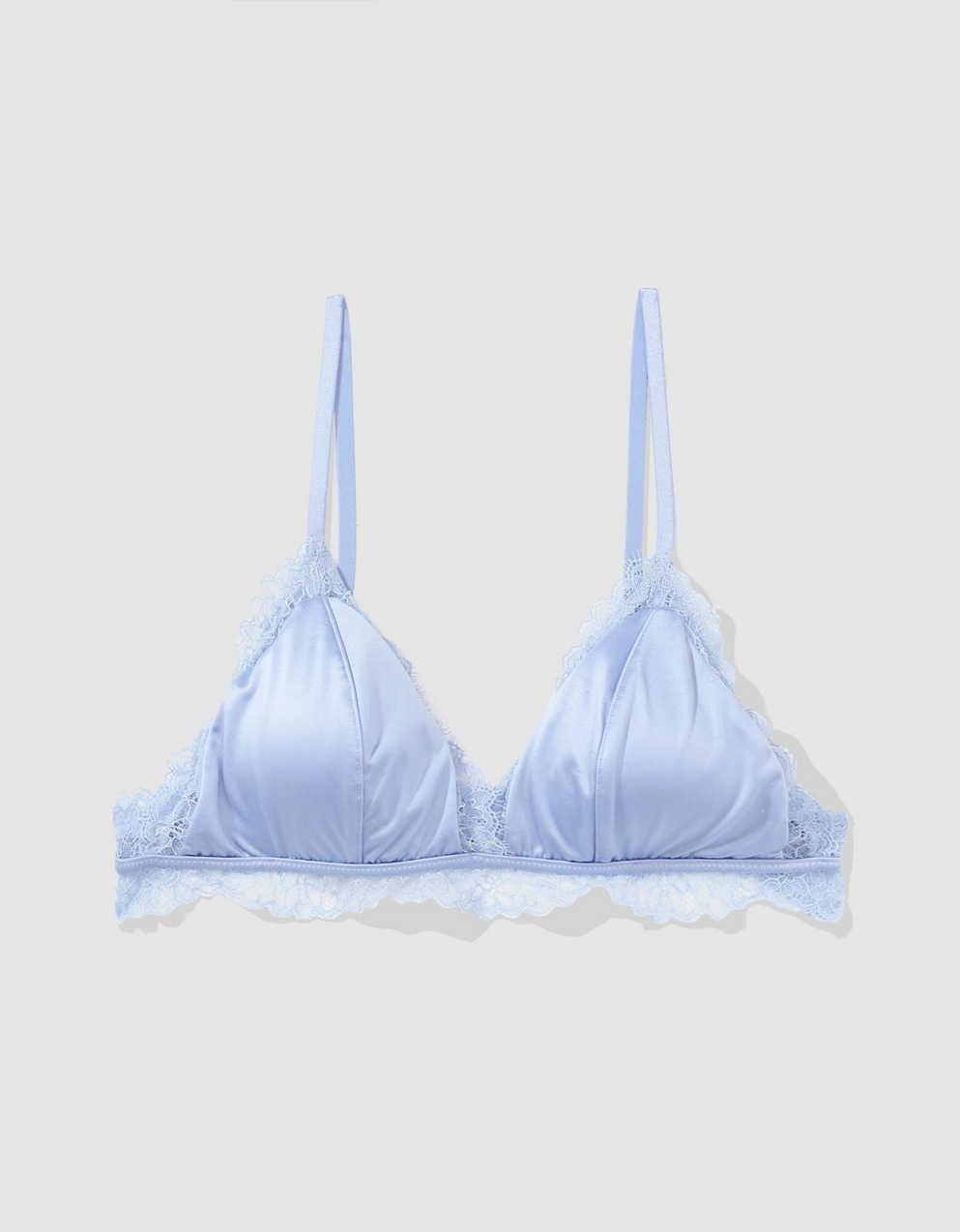 Show Off Shine Lace Padded Triangle Bralette | American Eagle UK ...