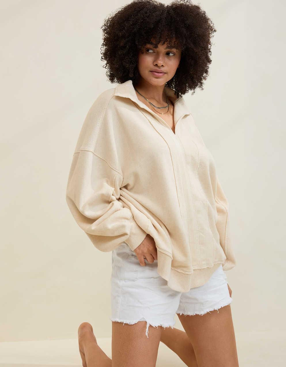 Aerie Starry Skies Open Neck Sweatshirt | American Eagle UK | Men's ...