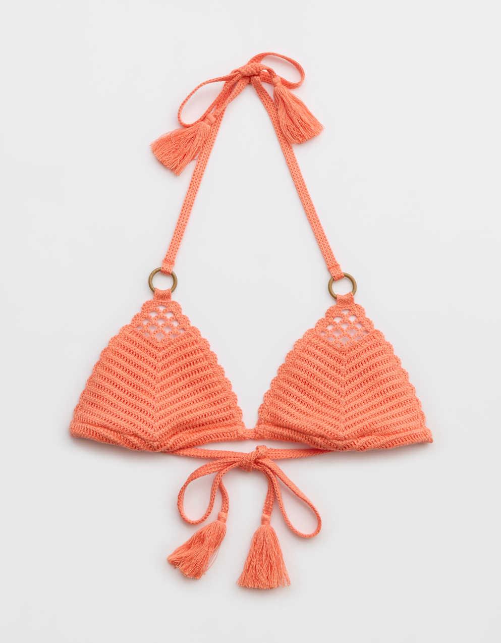 Aerie Crochet String Triangle Bikini Top | American Eagle UK | Men's ...