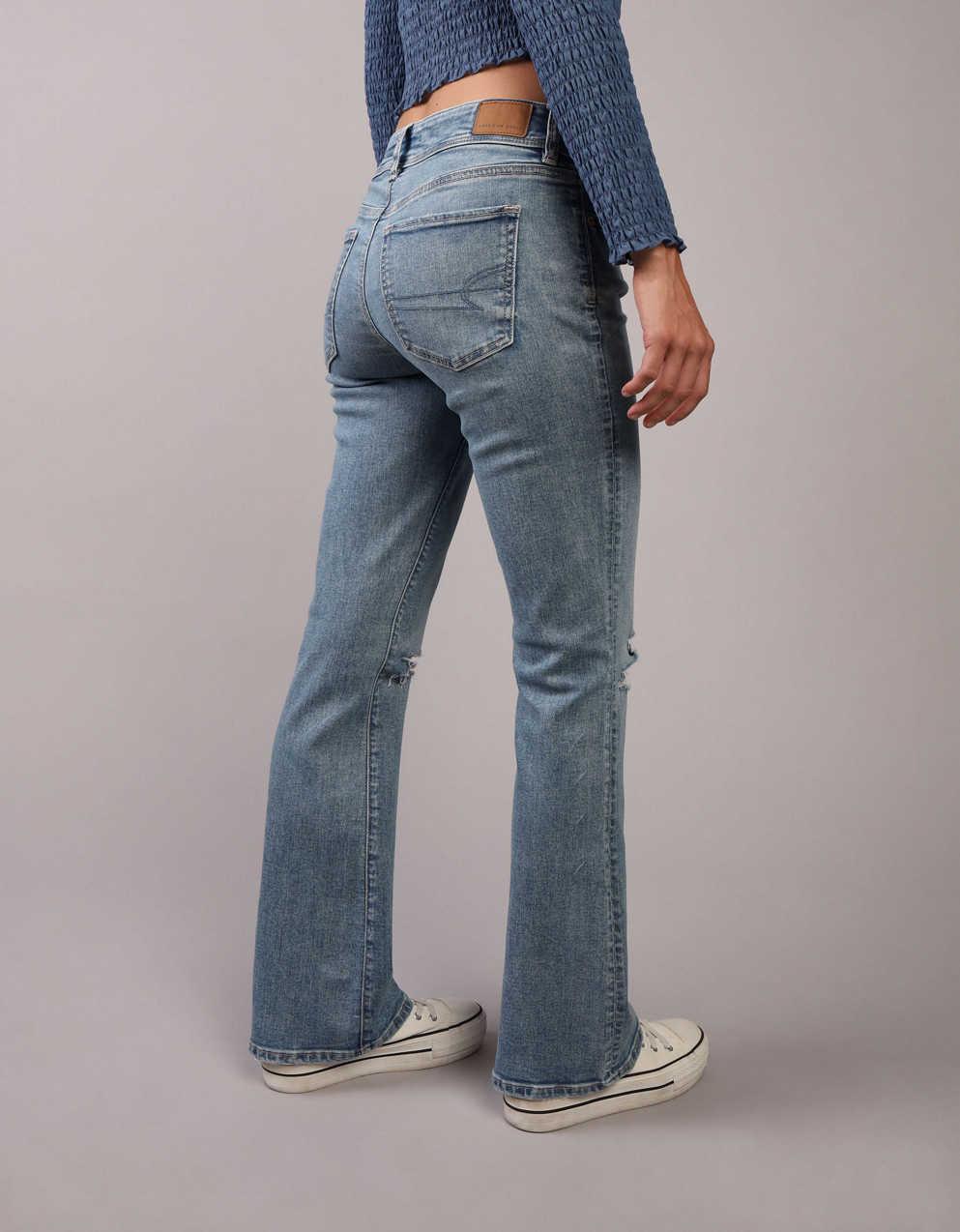 AE Next Level Ripped Low-Rise Kick Bootcut Jean | American Eagle ...