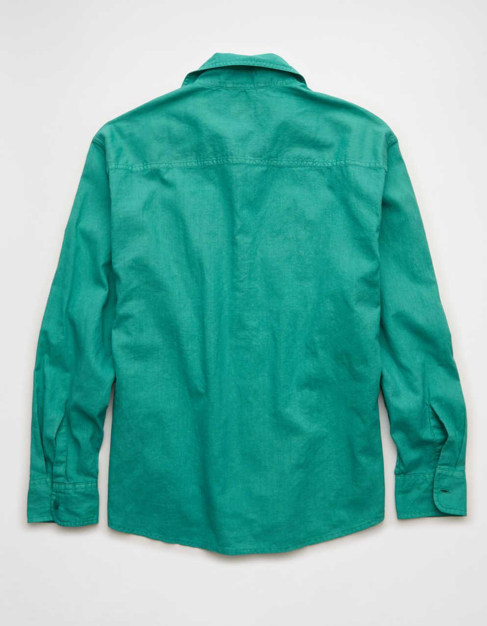 AE Relaxed Fit Linen-Blend Button-Up Shirt | American Eagle UK | Men's ...
