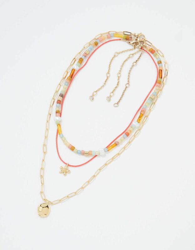 AEO Beaded Necklace 3 Pack Men s Women s Jeans Clothes Accessories American Eagle Korea