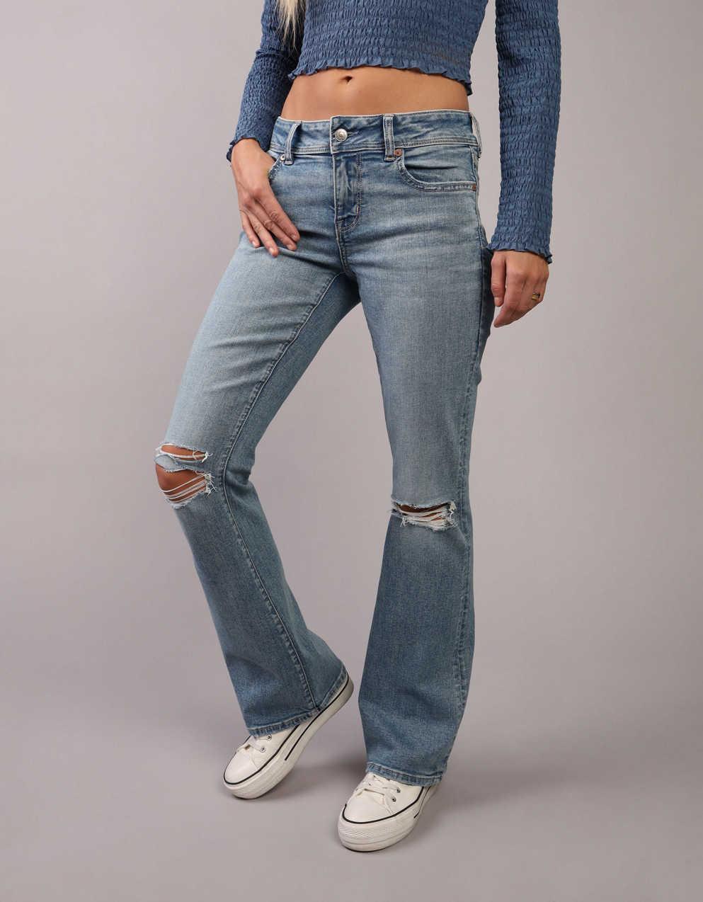 AE Next Level Ripped Low-Rise Kick Bootcut Jean | American Eagle ...