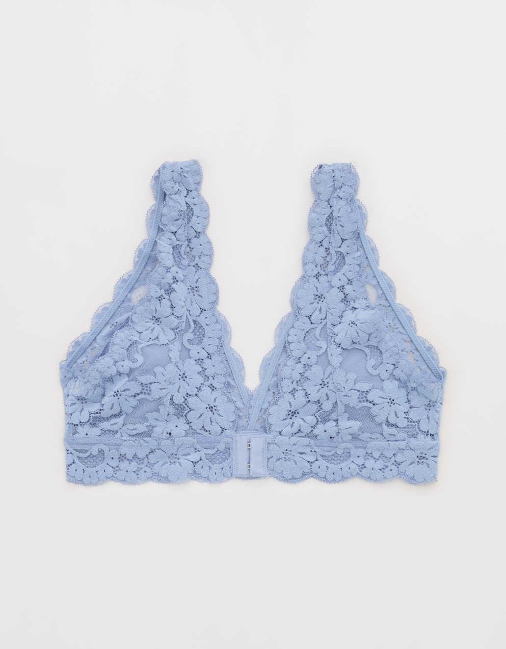 Show Off Chenille Lace Padded Plunge Bralette | American Eagle ...