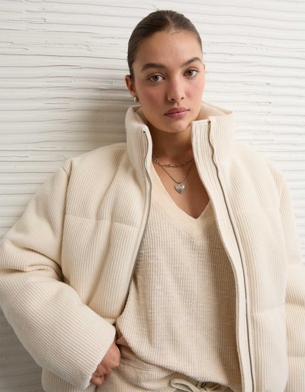 AE Cropped Sweater Puffer Jacket | Men's & Women's Jeans, Clothes ...