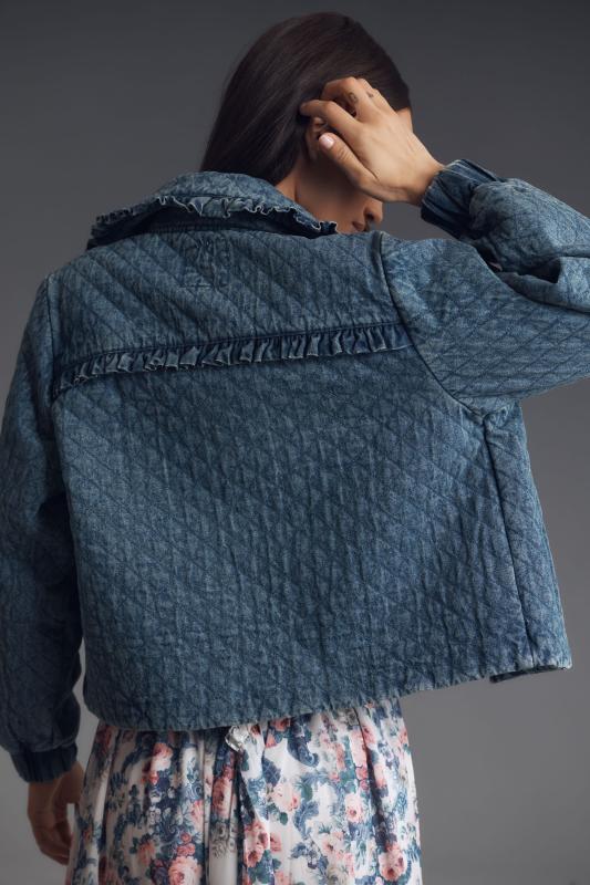 Chaqueta vaquera con lazo Maura de Avec Les Filles | Anthropologie ...