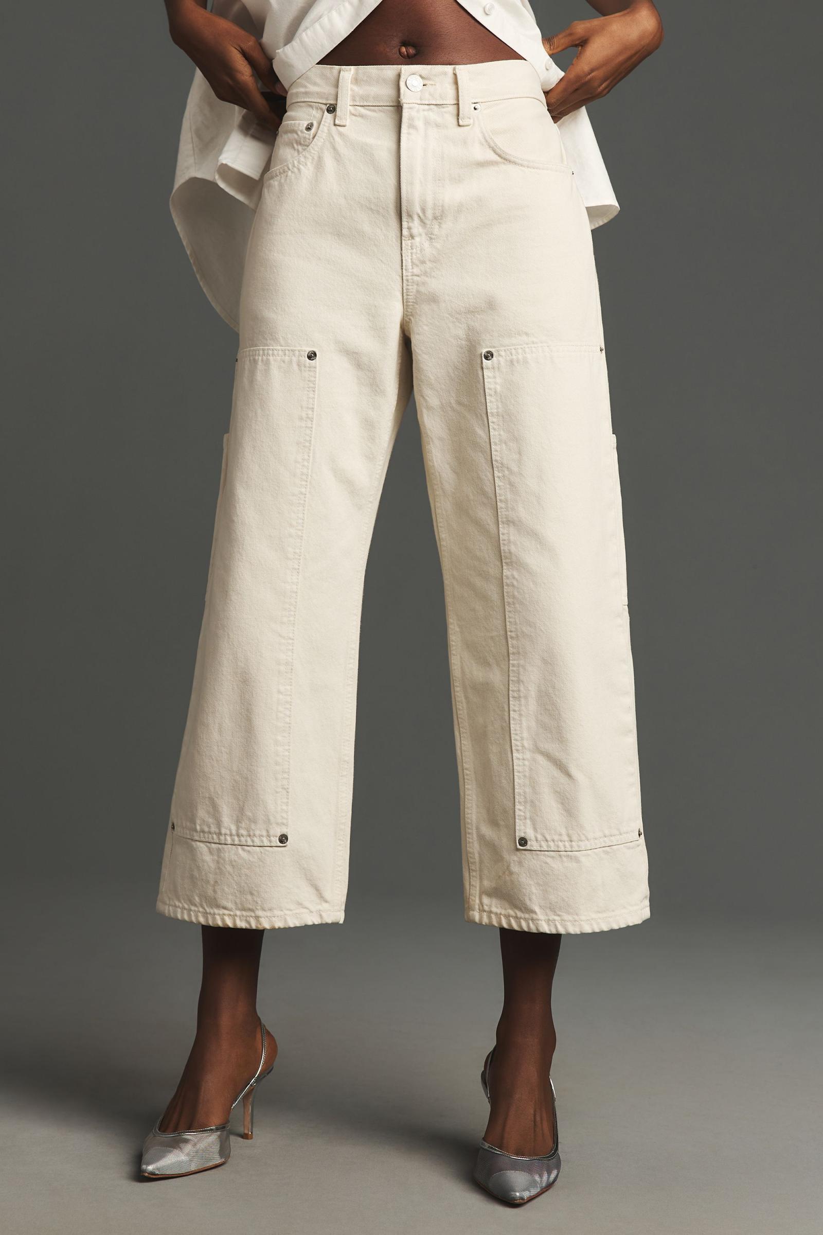 RE/DONE The Shortie High-Rise Crop Straight-Leg Jeans | Anthropologie ...