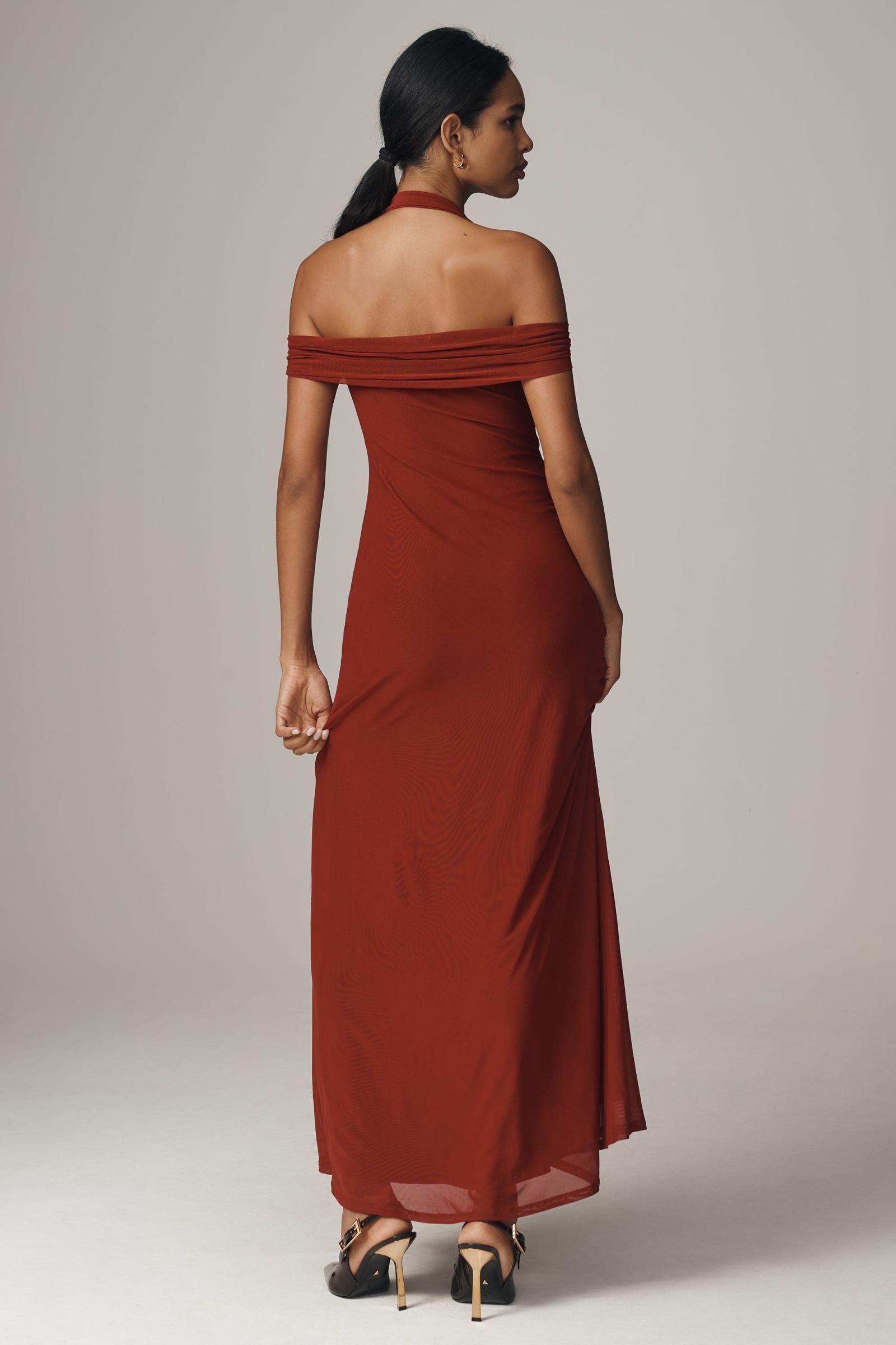 Afrm Yvonne 오프더숄더 메시 맥시 드레스 앤트로폴로지 한국 공식 스토어 유니크한 여성 패션 및 라이프스타일 편집샵 200개이상의 프리미엄 브랜드 여성 의류