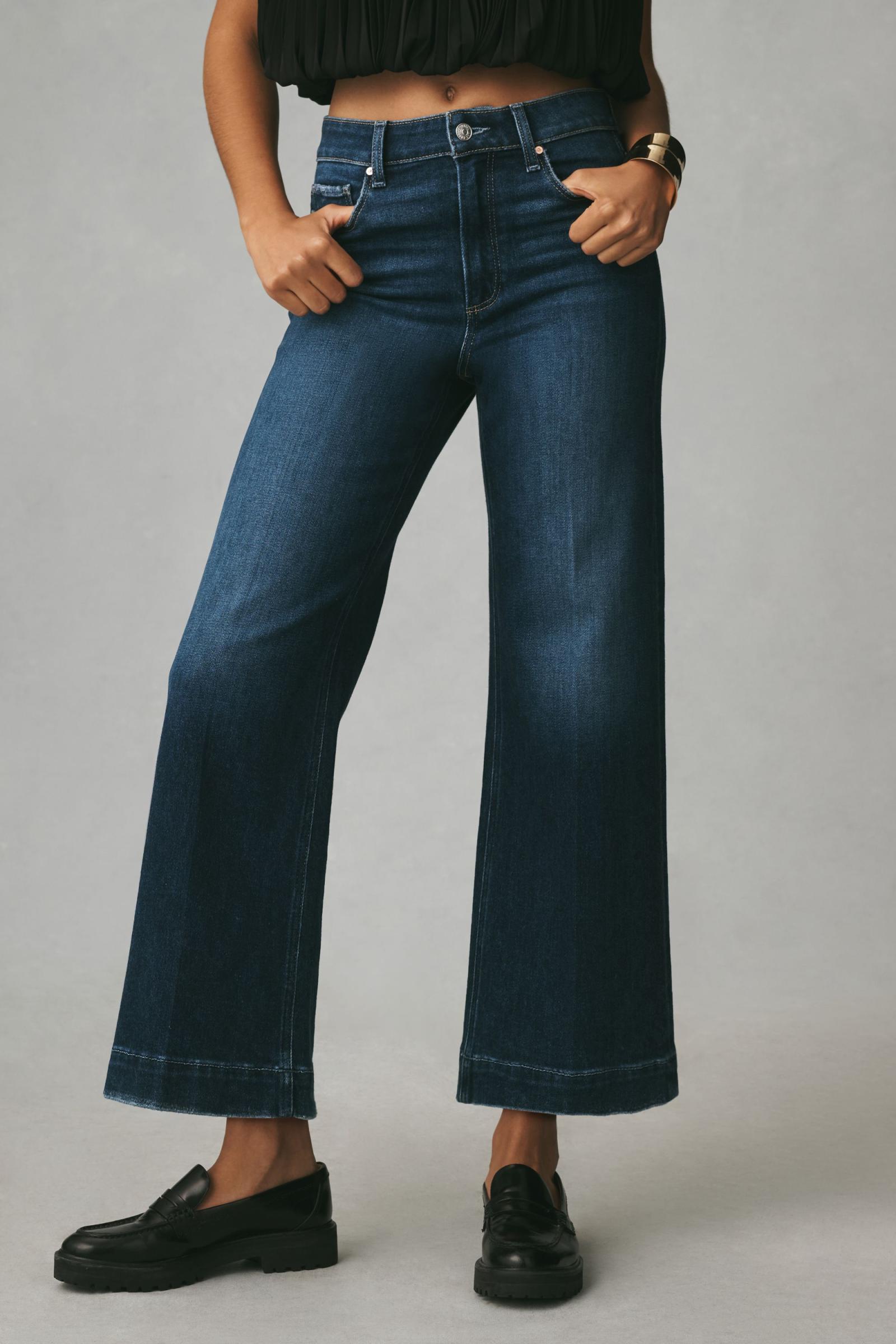 Paige The Anessa High-Rise Crop Wide-Leg Jeans | Anthropologie ...
