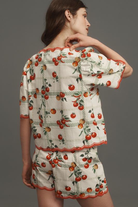 메이브 반팔 타이 프런트 블라우스 앤트로폴로지 한국 공식 스토어 유니크한 여성 패션 및 라이프스타일 편집샵 200개이상의 프리미엄 브랜드 여성 의류 액세서리 홈