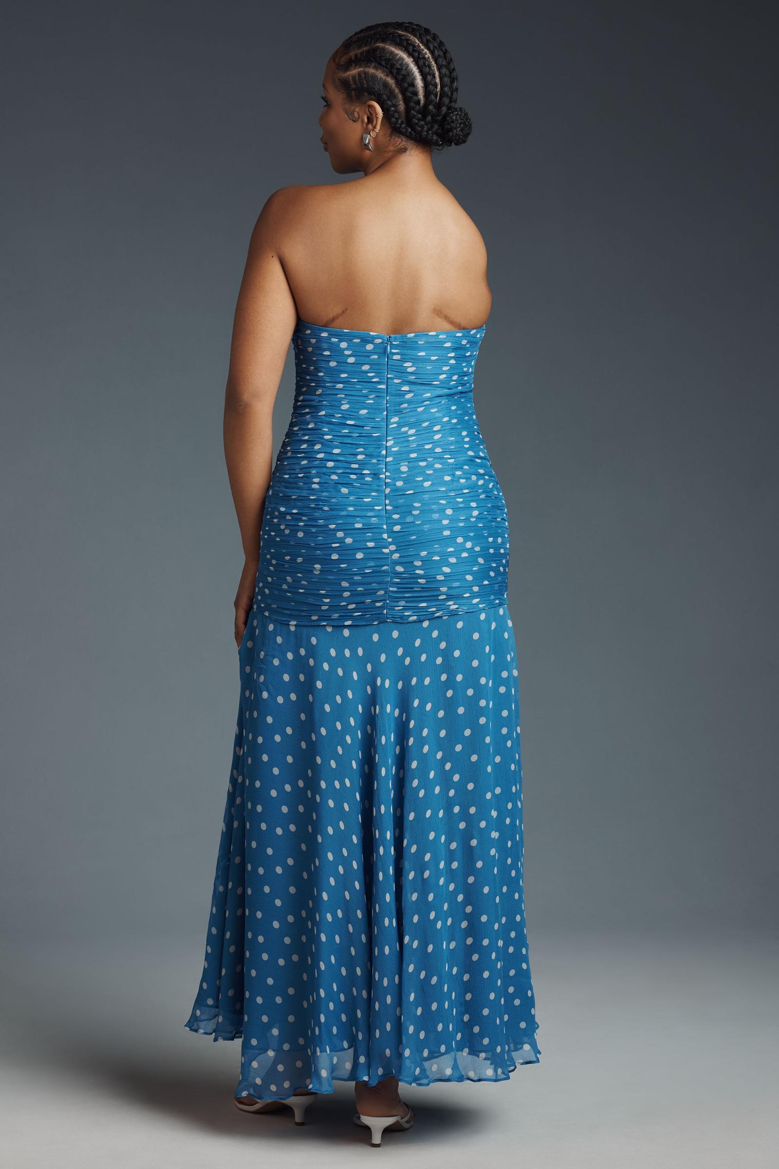 Rixo 스트랩리스 드롭웨이스트 맥시 드레스 앤트로폴로지 한국 공식 스토어 유니크한 여성 패션 및 라이프스타일 편집샵 200개이상의 프리미엄 브랜드 여성 의류