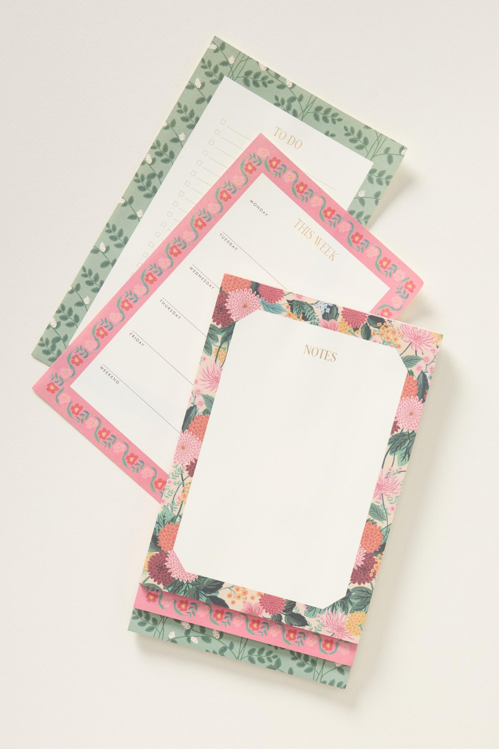 Rifle Paper Co. Dahlia Tiered Notepad | 앤트로폴로지 한국 공식 스토어 : 유니크한 여성 패션 및 ...