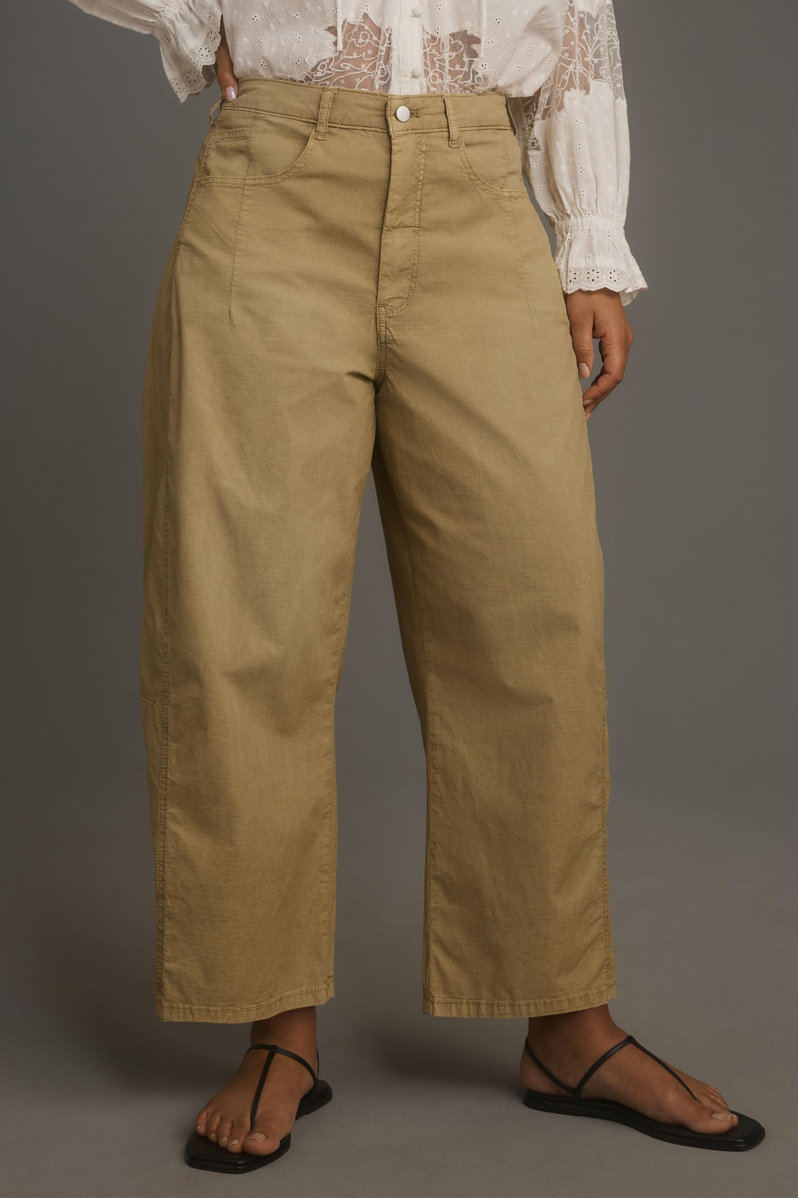 The Kenna Mid-Rise Heritage Barrel Pants by Pilcro | Anthropologie ...