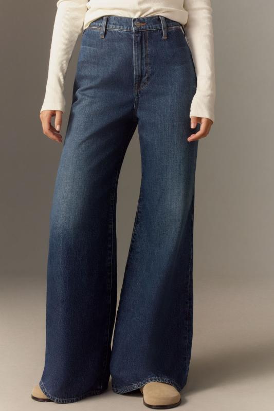 Pantalón palazzo EDWIN Iris de pierna ancha y tiro alto | Anthropologie México - Ropa de Mujer ...