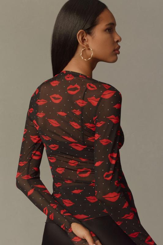 Afrm 케일리 메시 롱슬리브 탑 앤트로폴로지 한국 공식 스토어 유니크한 여성 패션 및 라이프스타일 편집샵 200개이상의 프리미엄 브랜드 여성 의류 액세서리 홈