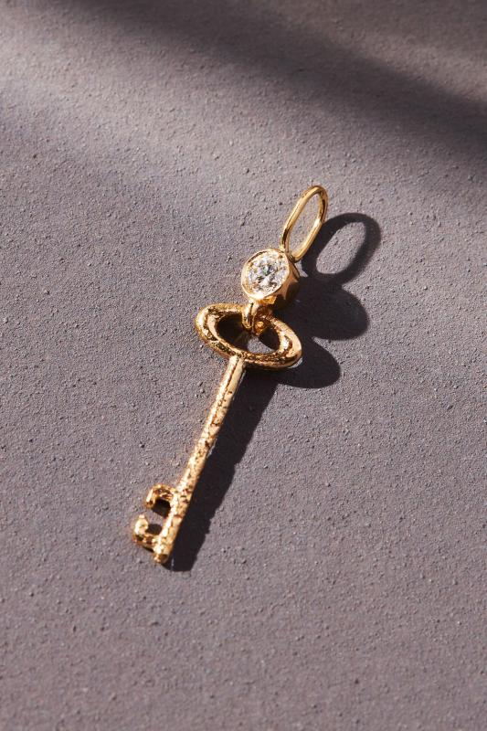 Sofia Zakia 14K Gold Diamond Key Charm | Anthropologie Mexico - Women's ...