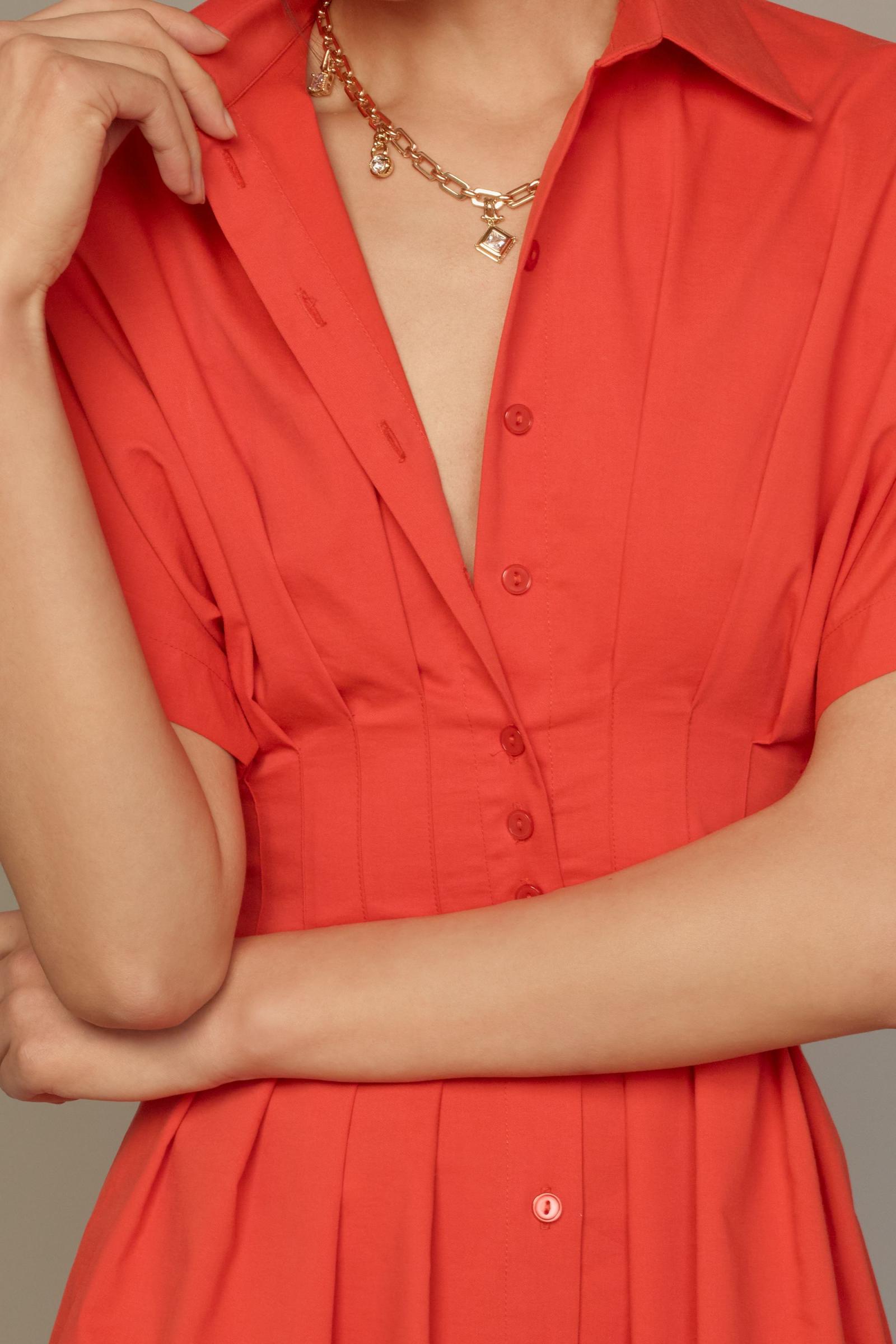 The Tobie Button-Front Pleated Shirt Dress by Exquise: Mini Edition ...