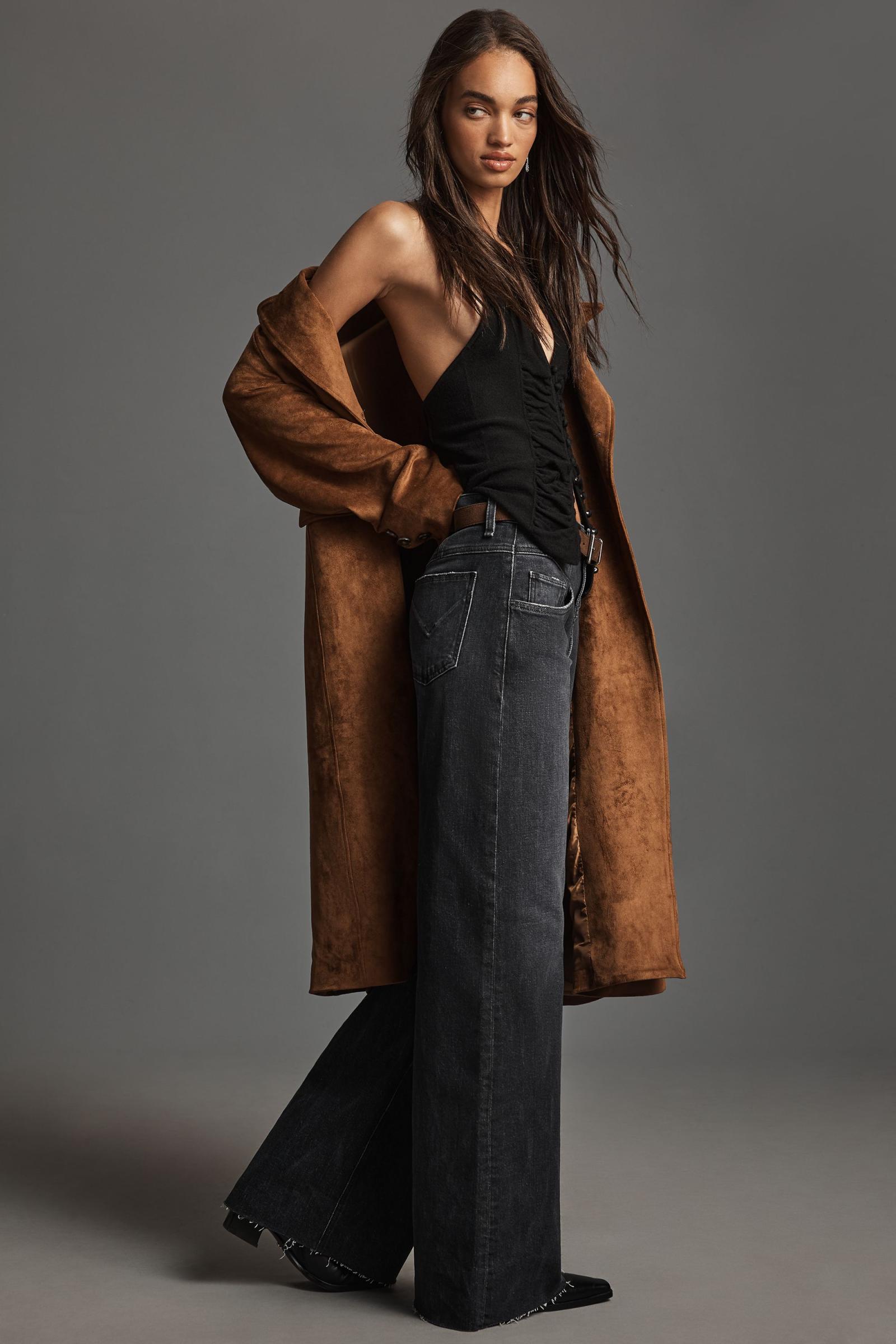 Vaqueros Hudson Jodie de tiro alto y pernera ancha con canesú | Anthropologie México - Ropa de ...