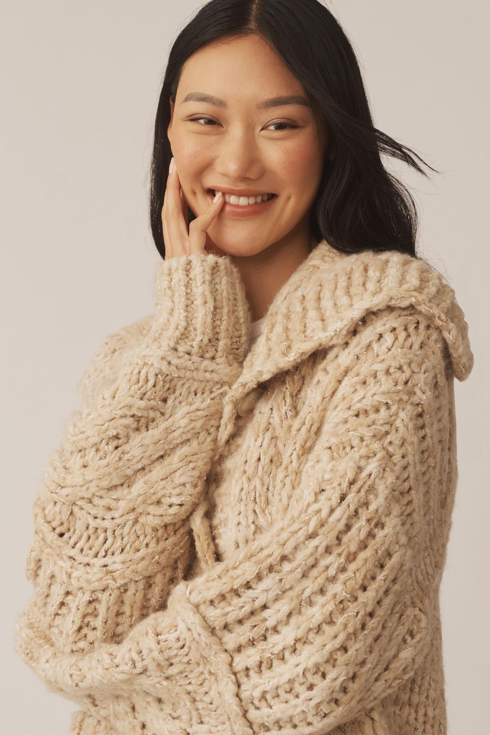 Pilcro Oversized Cable-Knit Cardigan Sweater | Anthropologie Hong Kong ...