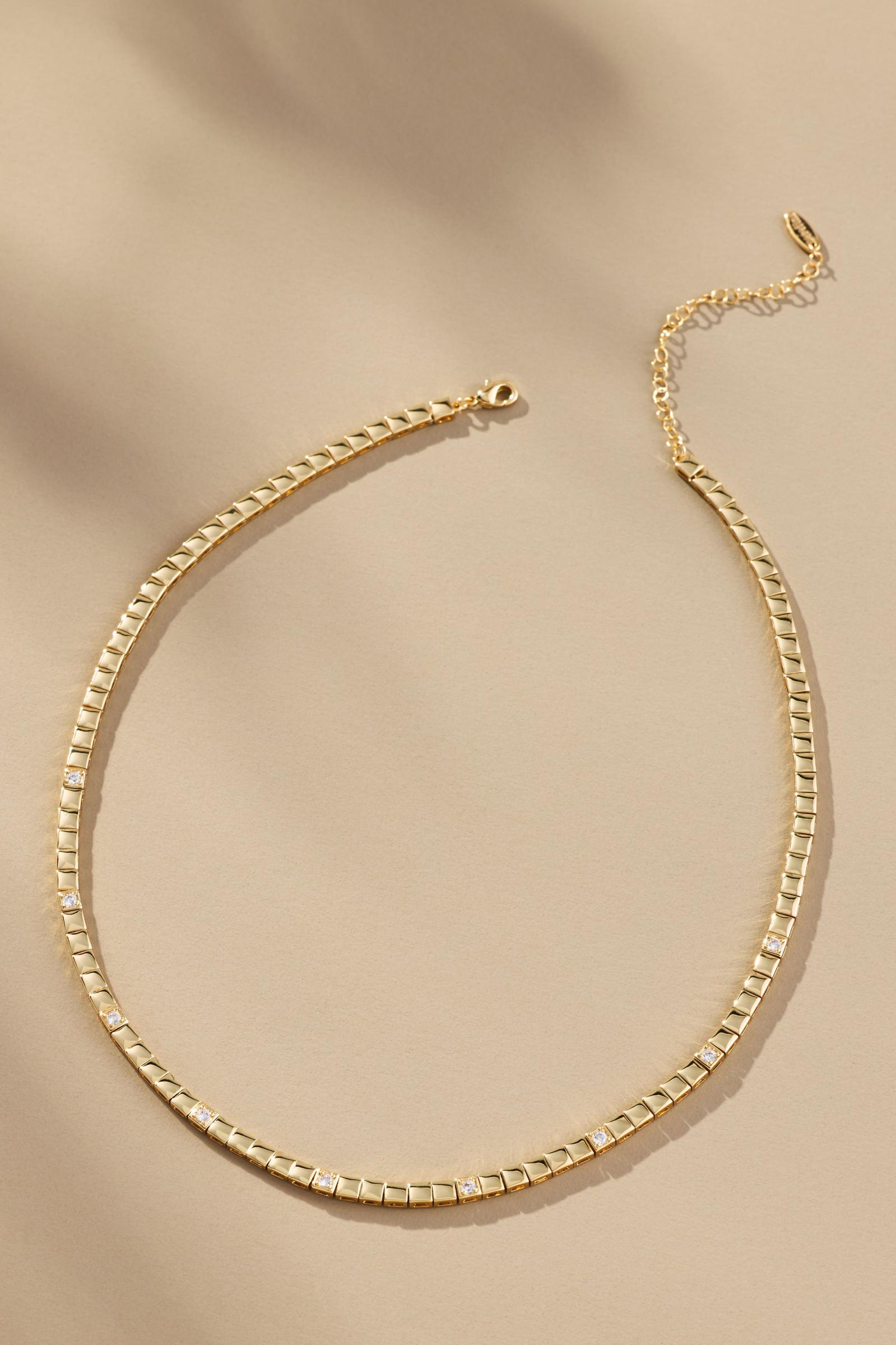 스페이스드 크리스털 테니스 네크리스 앤트로폴로지 한국 공식 스토어 유니크한 여성 패션 및 라이프스타일 편집샵 200개이상의 프리미엄 브랜드 여성 의류 액세서리