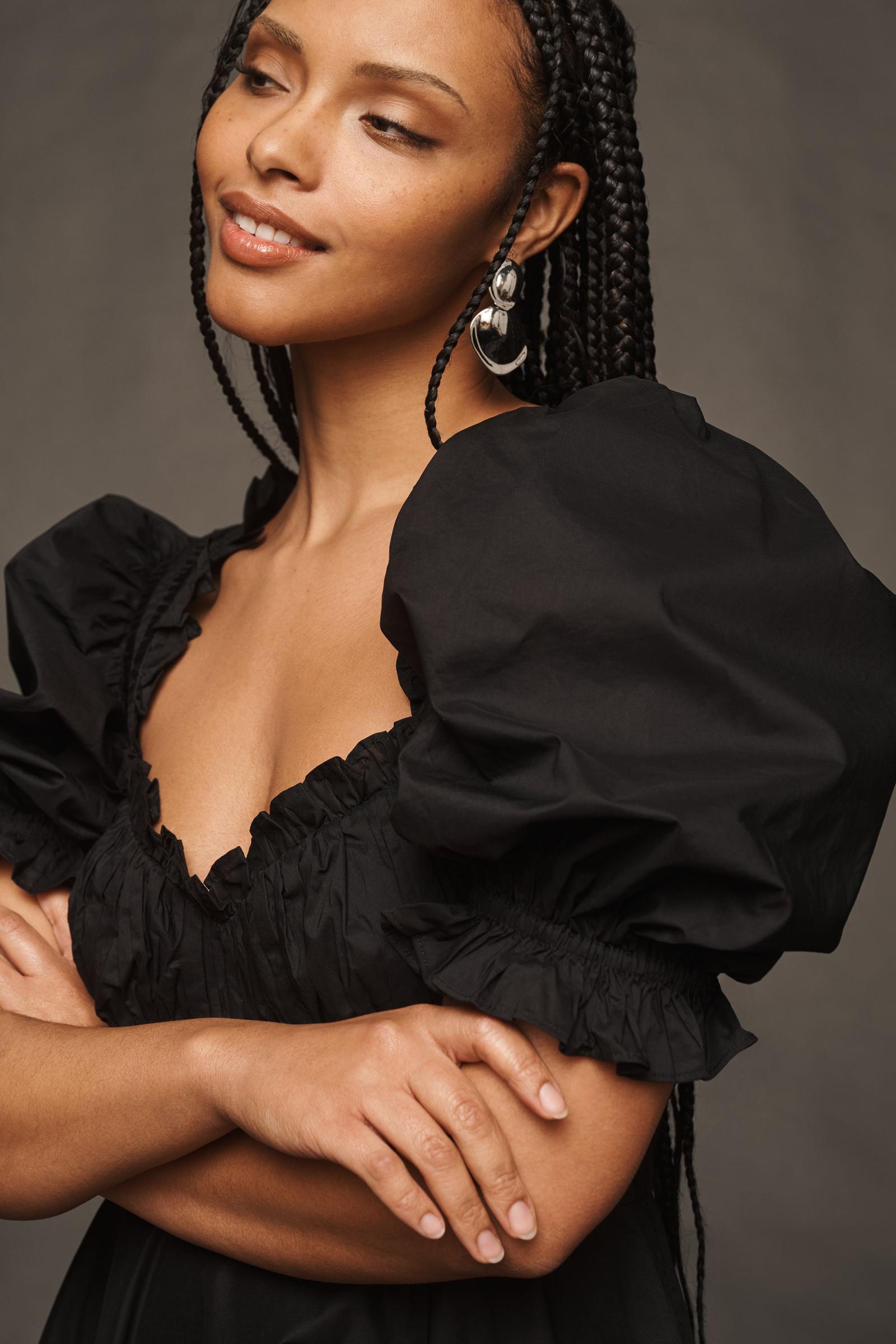 셀키 플러스 퍼프 슬리브 미니 드레스 앤트로폴로지 한국 공식 스토어 유니크한 여성 패션 및 라이프스타일 편집샵 200개이상의 프리미엄 브랜드 여성 의류 액세서리