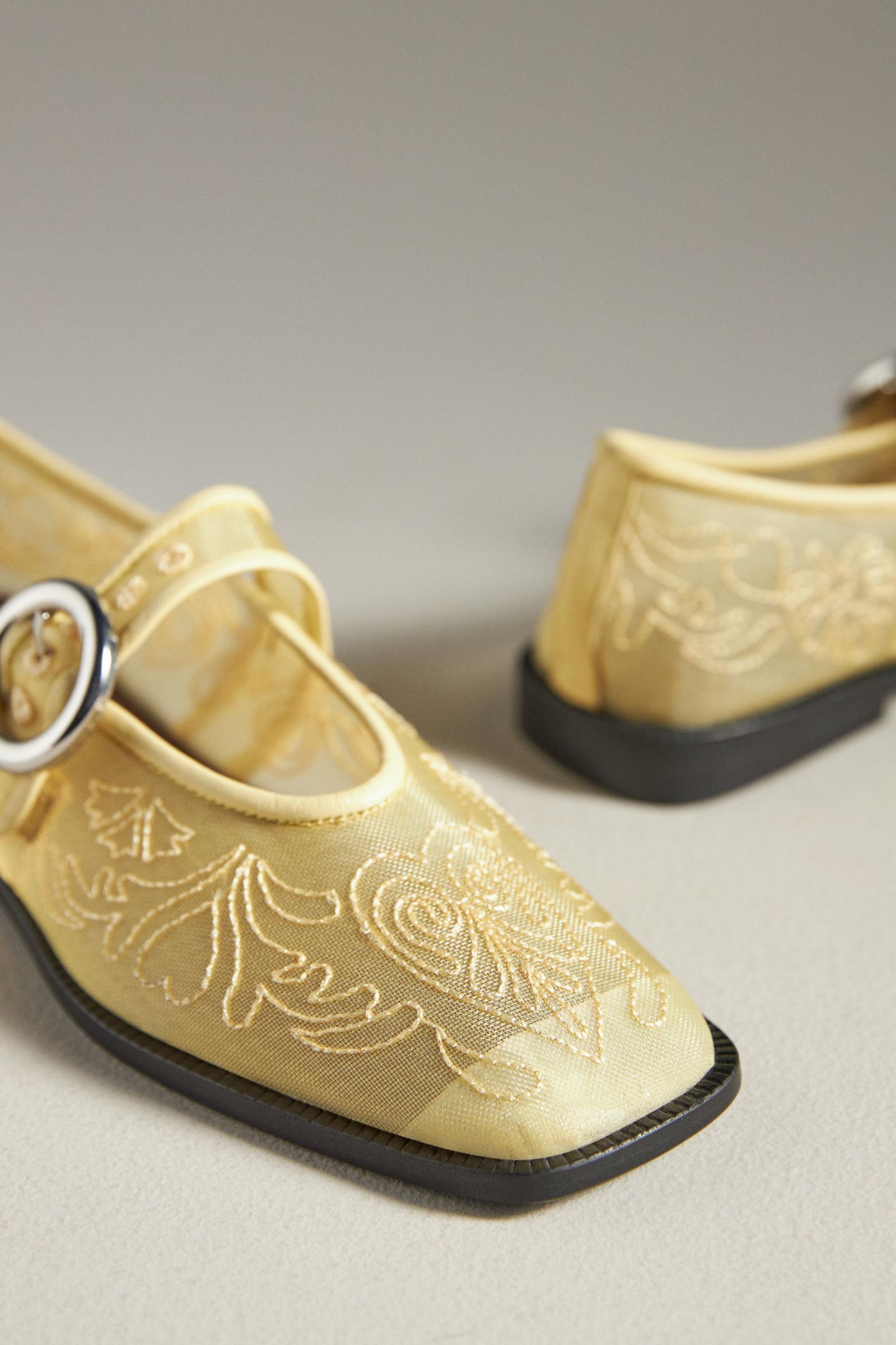 Farm Rio Square-Toe Mesh Ballet Flats | Anthropologie Singapore - Women ...